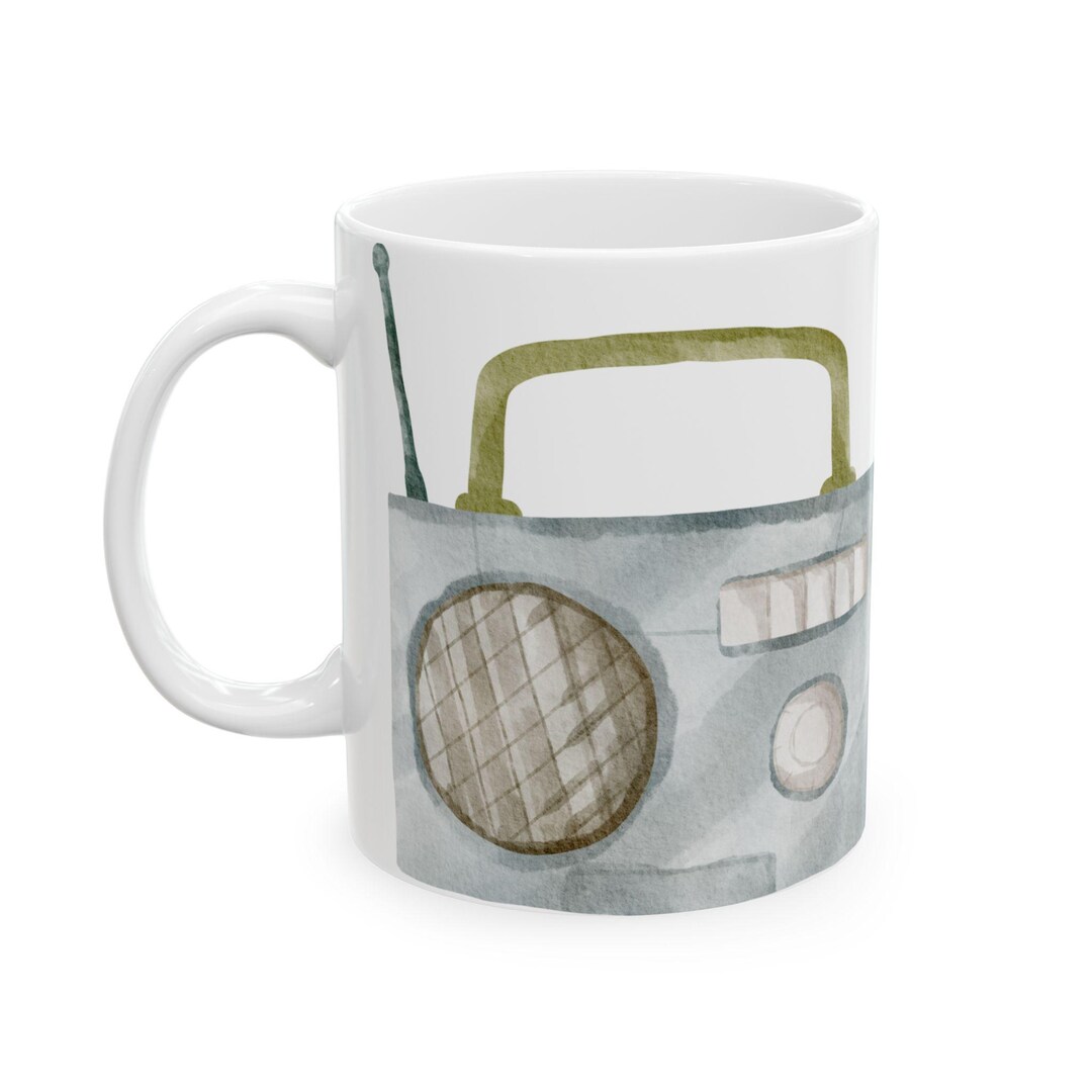 Retro Radio Ceramic Mug - Perfect for Music Lovers, Unique Gift for ...