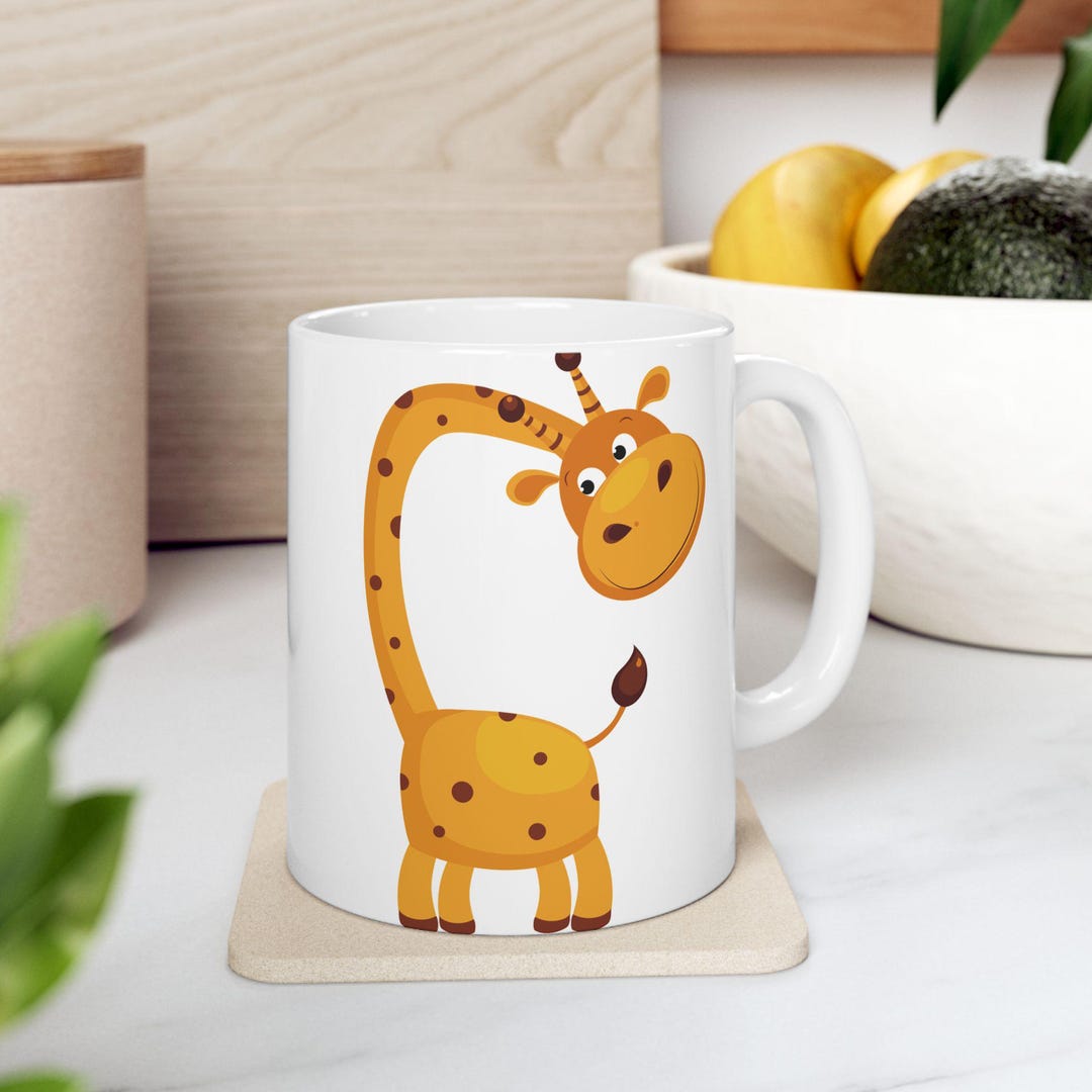 Funny Giraffe Ceramic Mug Sip With a Tall Order of Humor - Etsy
