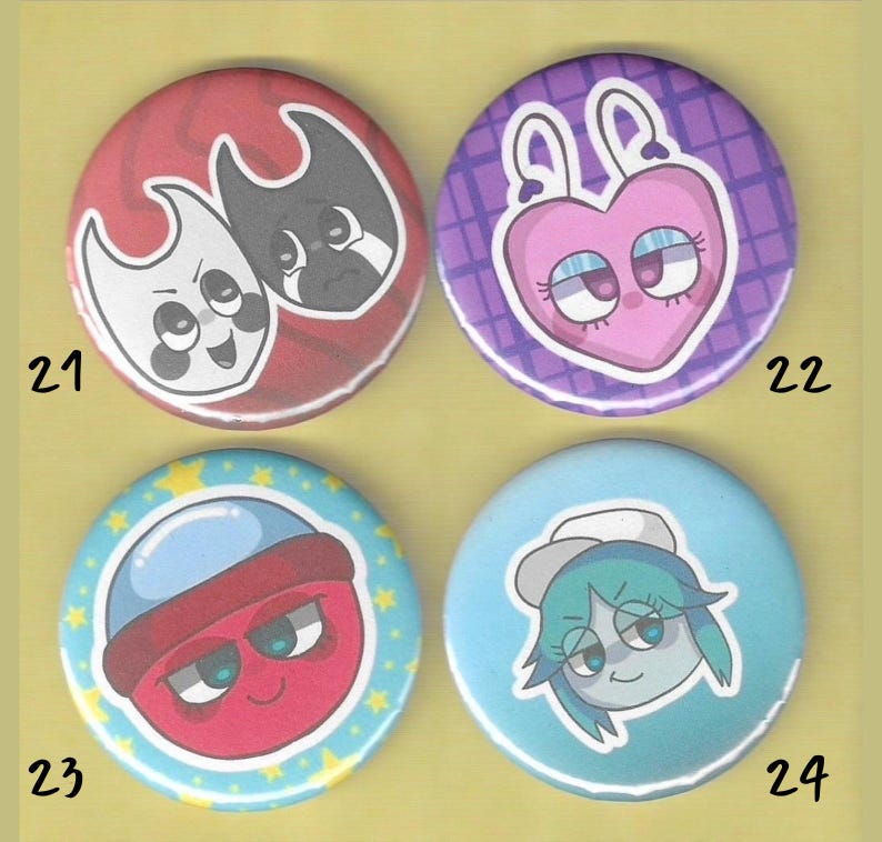 Dandy’s World Pin Buttons, Stylish Collectible Pins, Unique Fashion ...