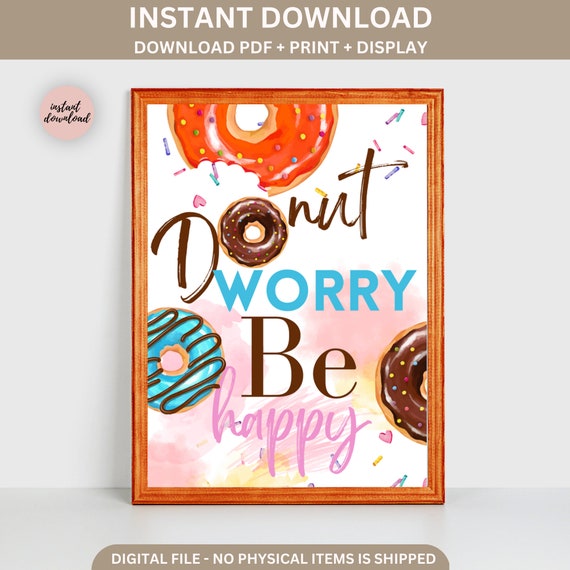 Donut first Birthday Sign Donut First Birthday Decoration Donut 1st ...