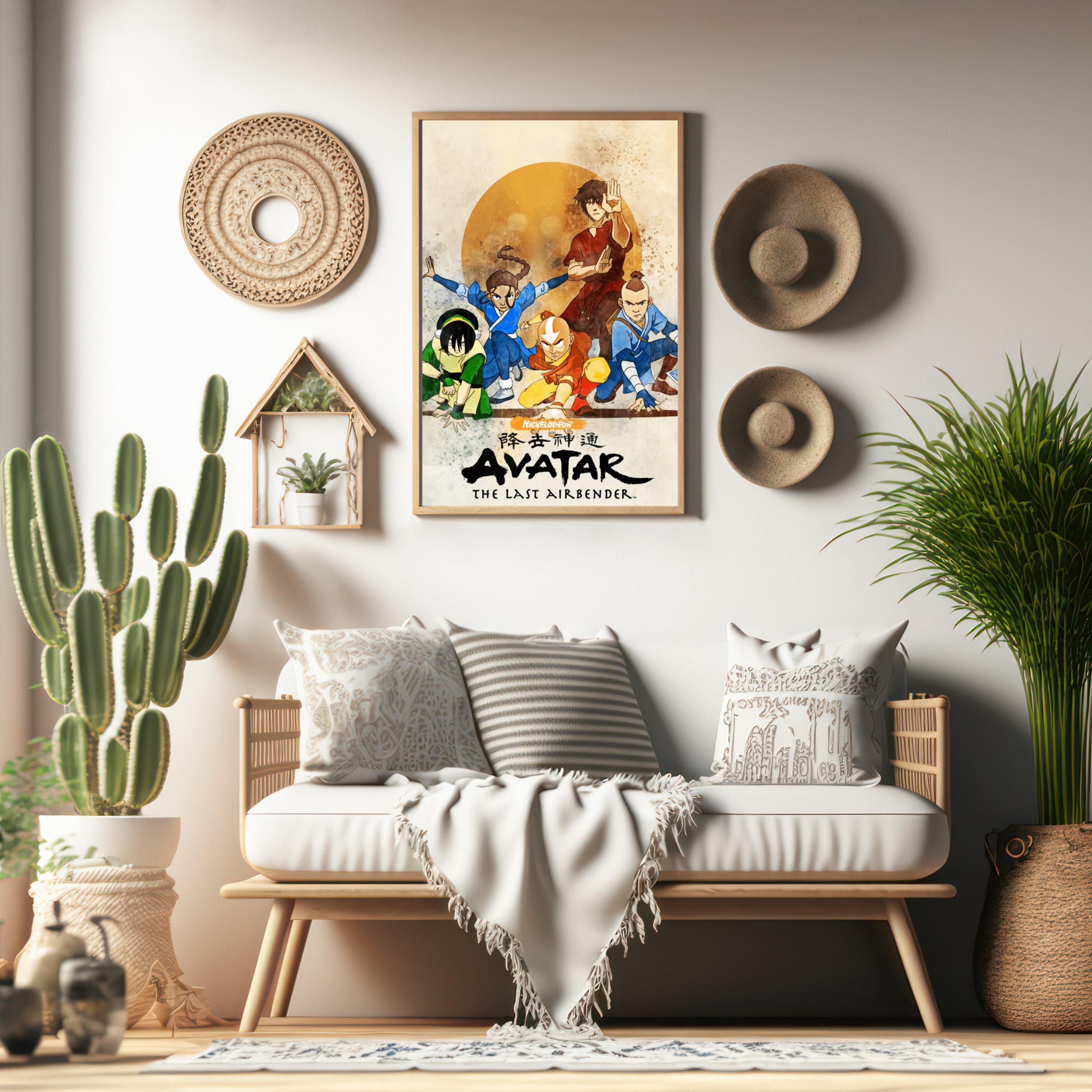 Avatar: the Last Airbender Wall Art, Aang Element Bending Poster ...