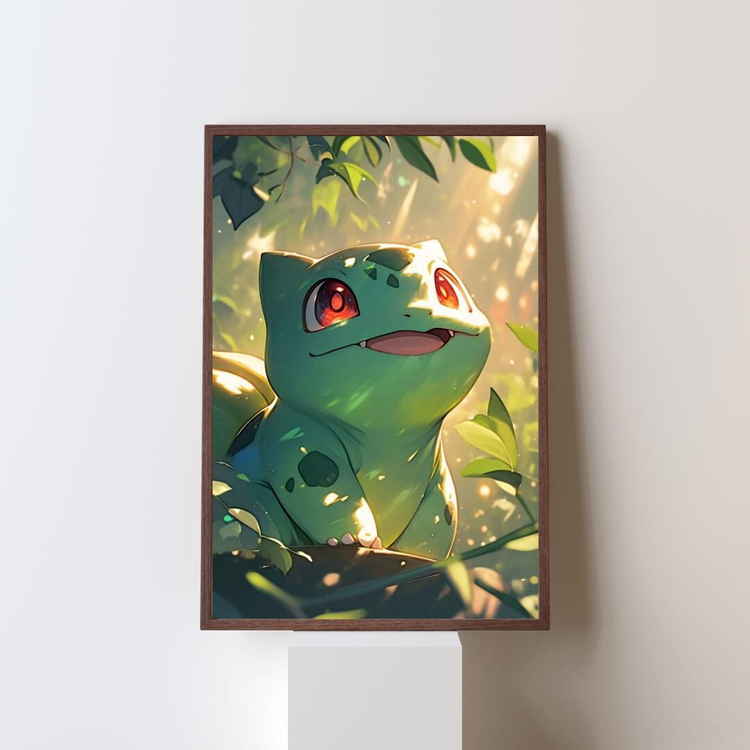 Bulbasaur Pokémon Wall Art, Printable Poster for Kids & Gamers, Digital ...