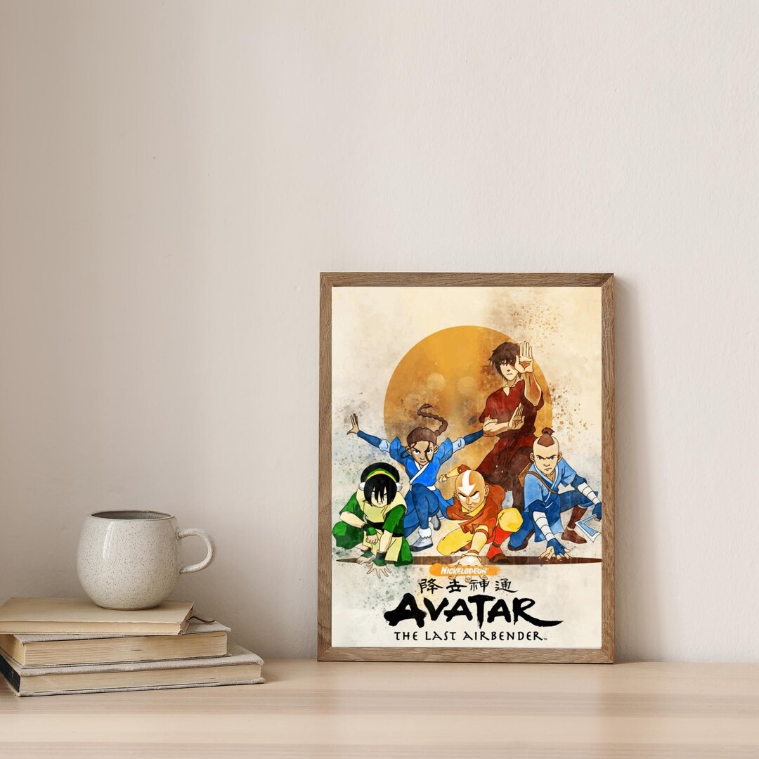 Avatar: the Last Airbender Wall Art, Aang Element Bending Poster ...