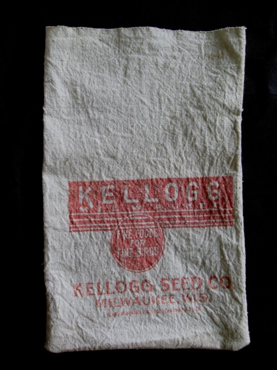 Rare Kellogg Milwaukee Bird Seed Cloth Sack Bag - Etsy