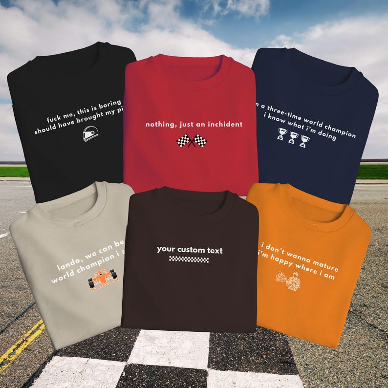 F1 Shirt, Personalized Gift for Formula 1 Fan, Racing T-shirt, Race ...