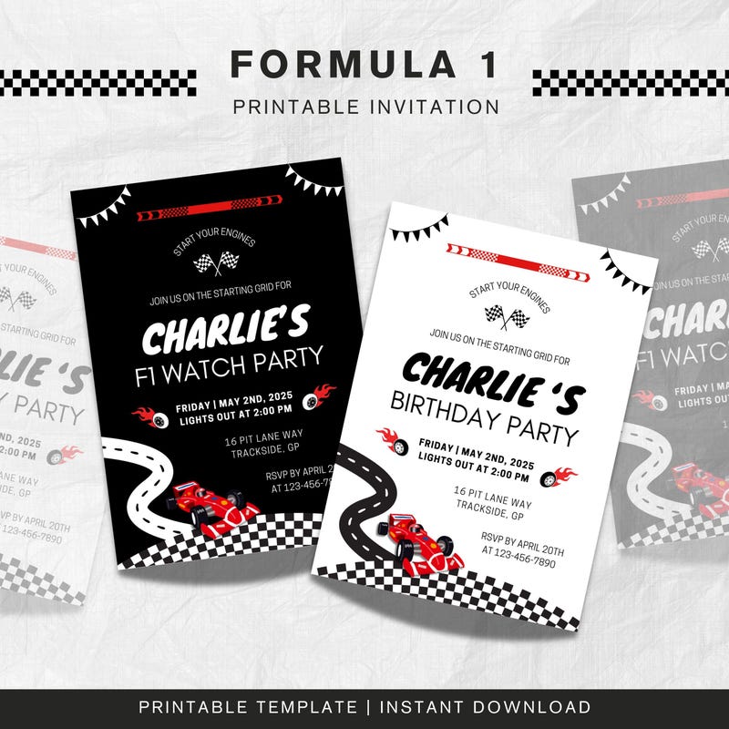 Ferrari Invitation - Etsy