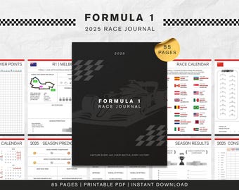 Formula 1 Journal Extended | Digital F1 Journal | Undated | F1 Gift ...