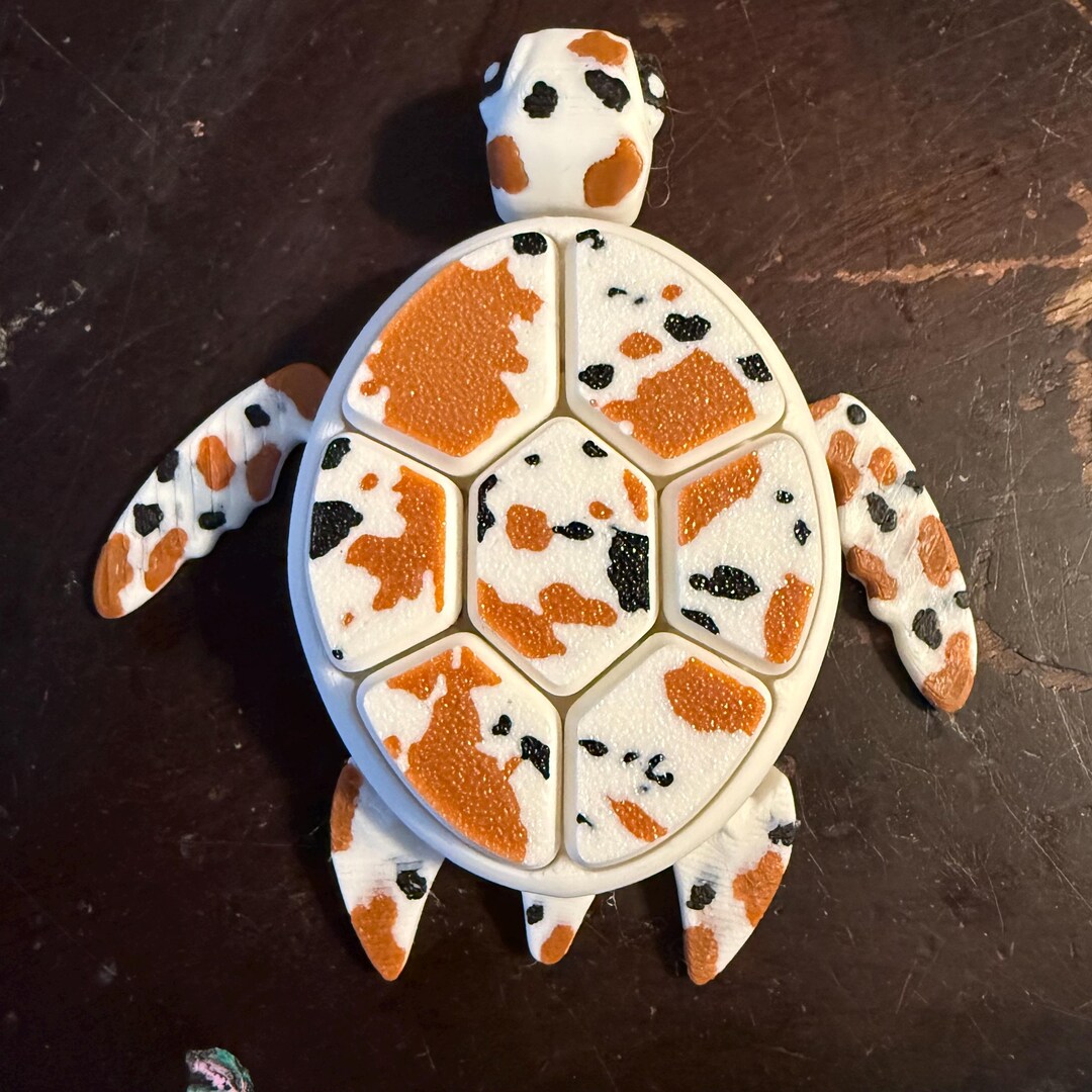 3D Printed Click Fidget | Cowhide Print - Etsy UK