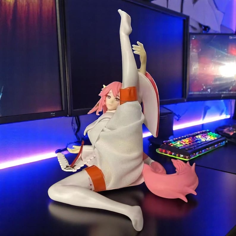 Yae Miko Figure Genshin Impact | Elegant Fox Anime Girl Statue ...