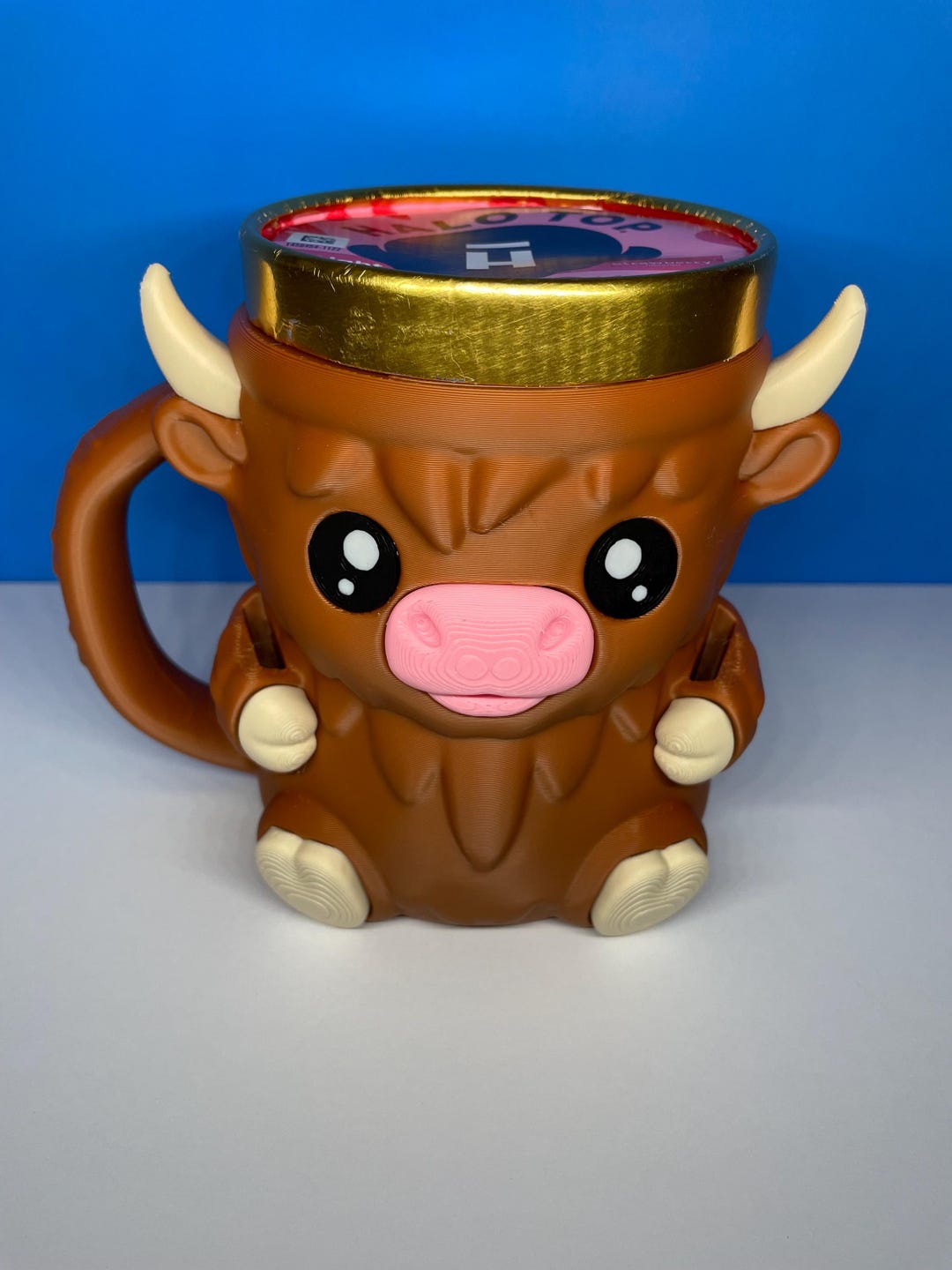3D Printed Highland Cow Ice Cream Pint Cozy – With Spoon Slot - Etsy