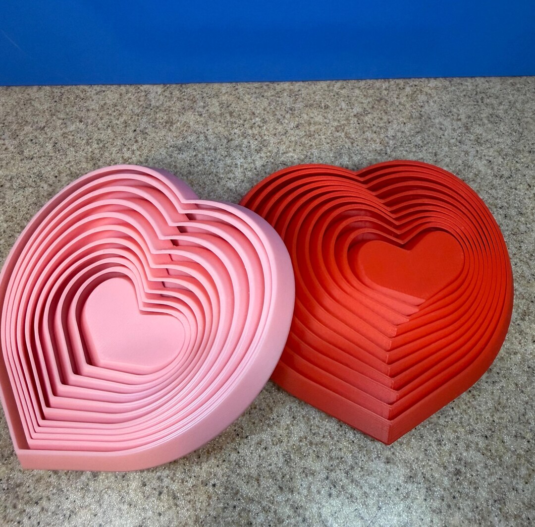 3D Printed Expanding Heart Fidget - Stress Relief Desk Toy - Etsy