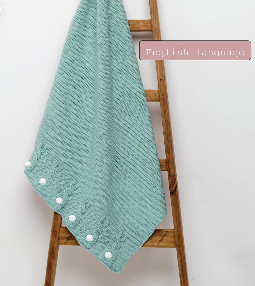 Baby Blanket Crochet With Bunny Edge, PATTERN PDF, English, Crocheting ...