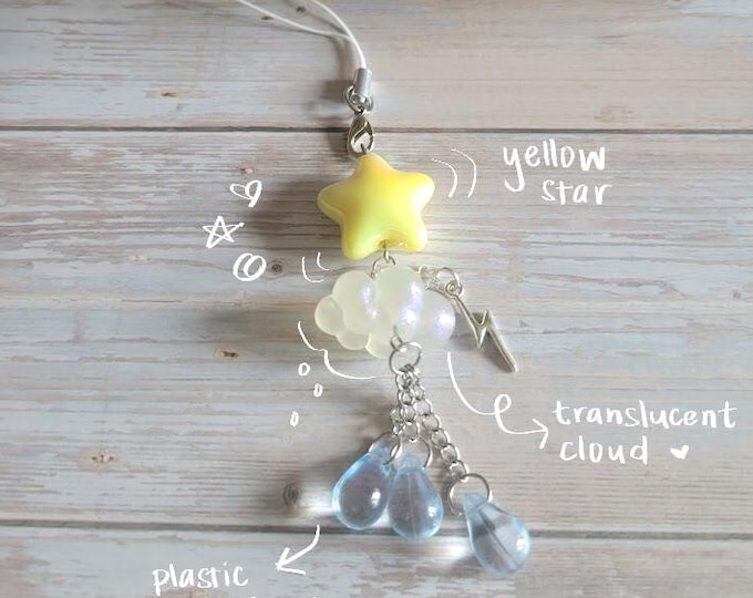 Felt Rain Droplet, Rainbow, Cloud Keychain, Kawaii Cute Gift, Light ...