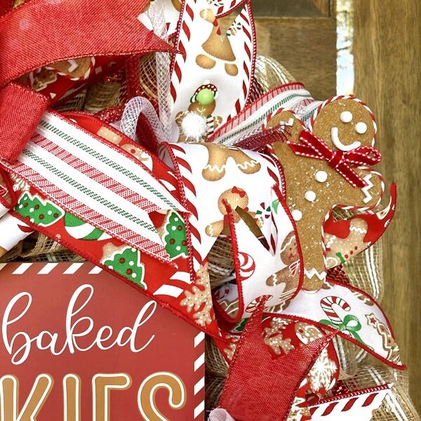 Gingerbread Cookie Christmas Wreath, Gingerbread Decor, Christmas Decor ...