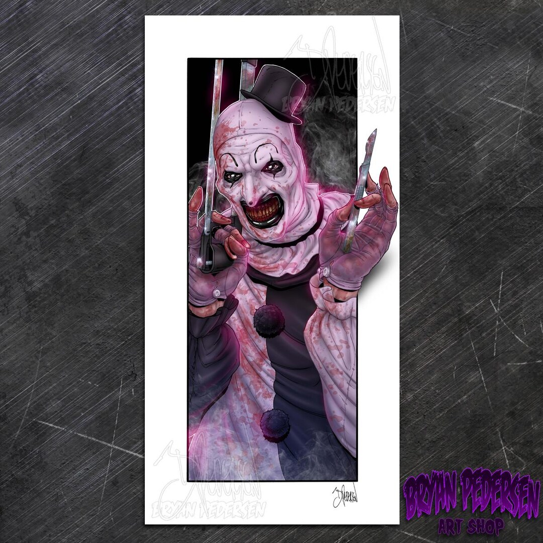 Art the Clown Bloody Terrifier 12x24 Horror Comic Art Print - Etsy