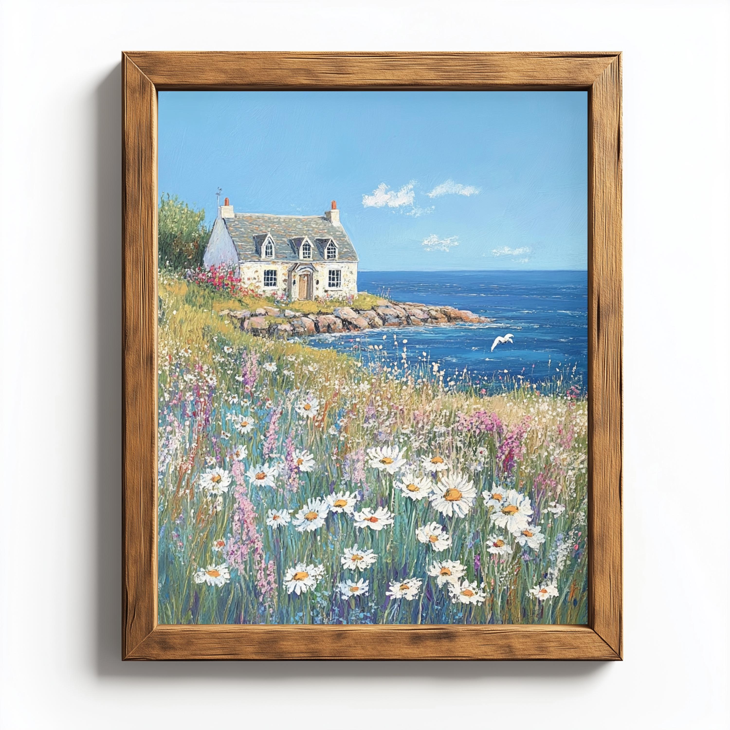 Printable Beach Cottage Garden Print, Cottagecore Decor Farmhouse Print ...