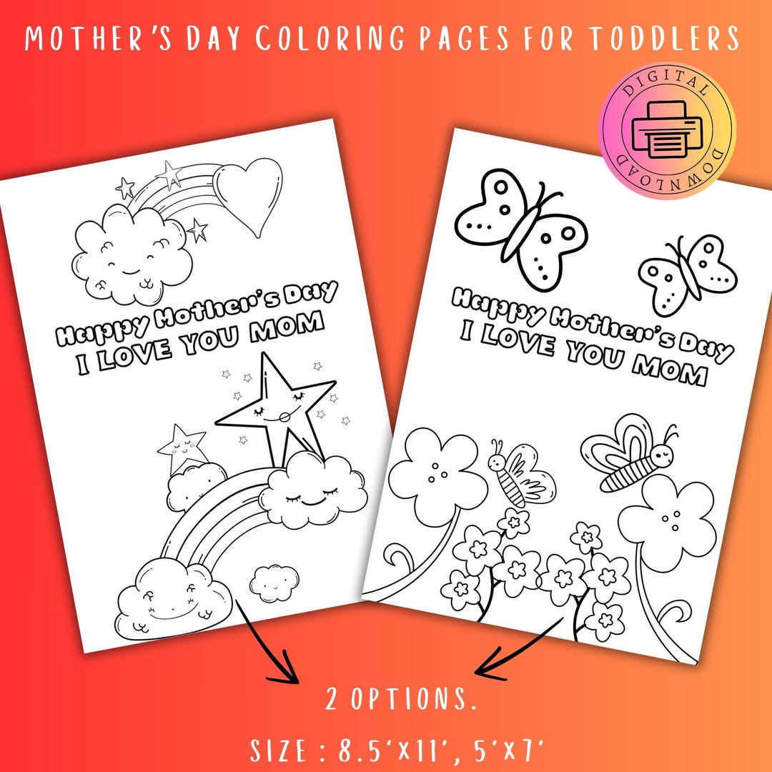 Personalized Mother's Day Printable Coloring Pages for Toddlers ...
