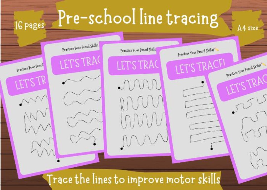 Preschool Line Tracing Worksheets 16 Pages for Motor Skills and Pencil ...
