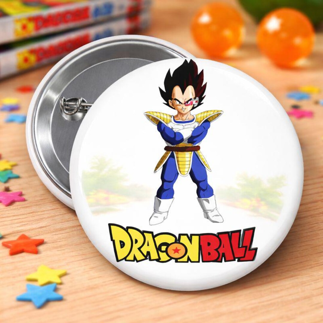 Anime Character Pin Button | Classic Saiyan Hero Pin - Etsy