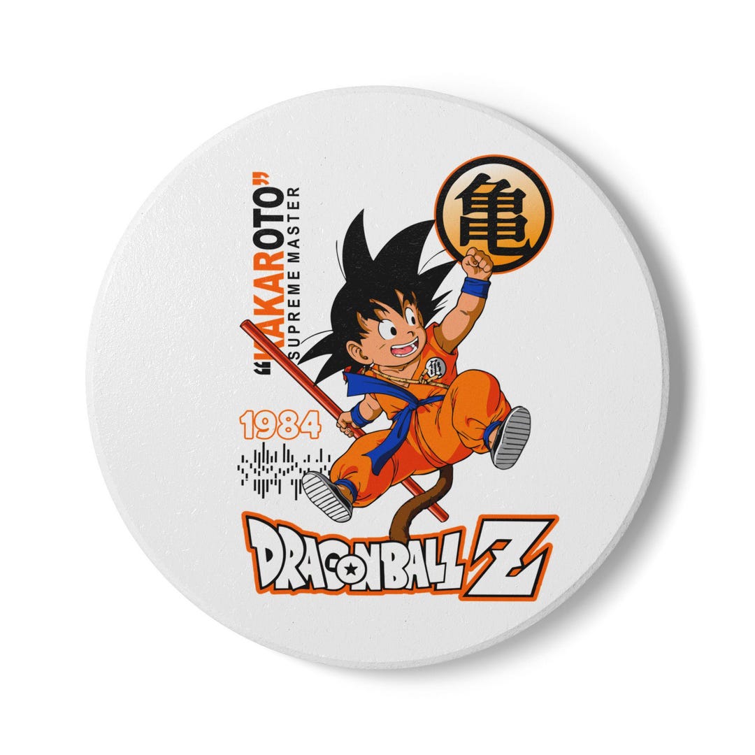 Dragon Ball Z Ceramic Coaster | Kid Goku Anime Drink Coaster - Etsy