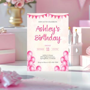 Birthday Invitation for Women, Digital Invitation Birthday, Digital ...