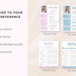 Sorority Resume Template, Rush Resume, Cover Letter (digital Download ...