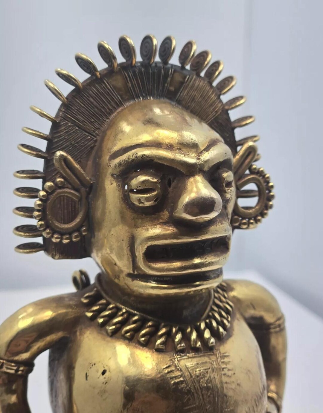 Antique Pre Columbian Men Idol God Solid 9-10K Gold Figure Statue - Etsy