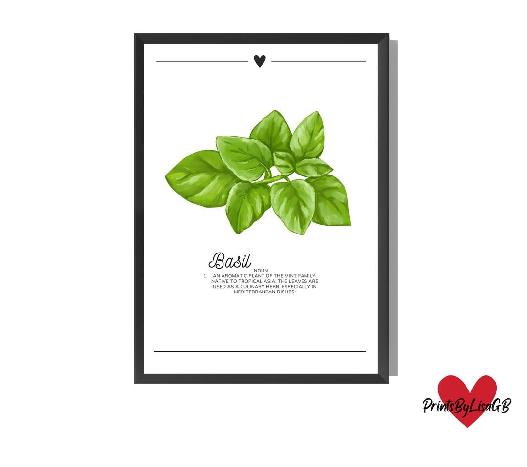 Artwork | Basil | Basil Defintition | Kitchen Decor | Kitchen Art ...