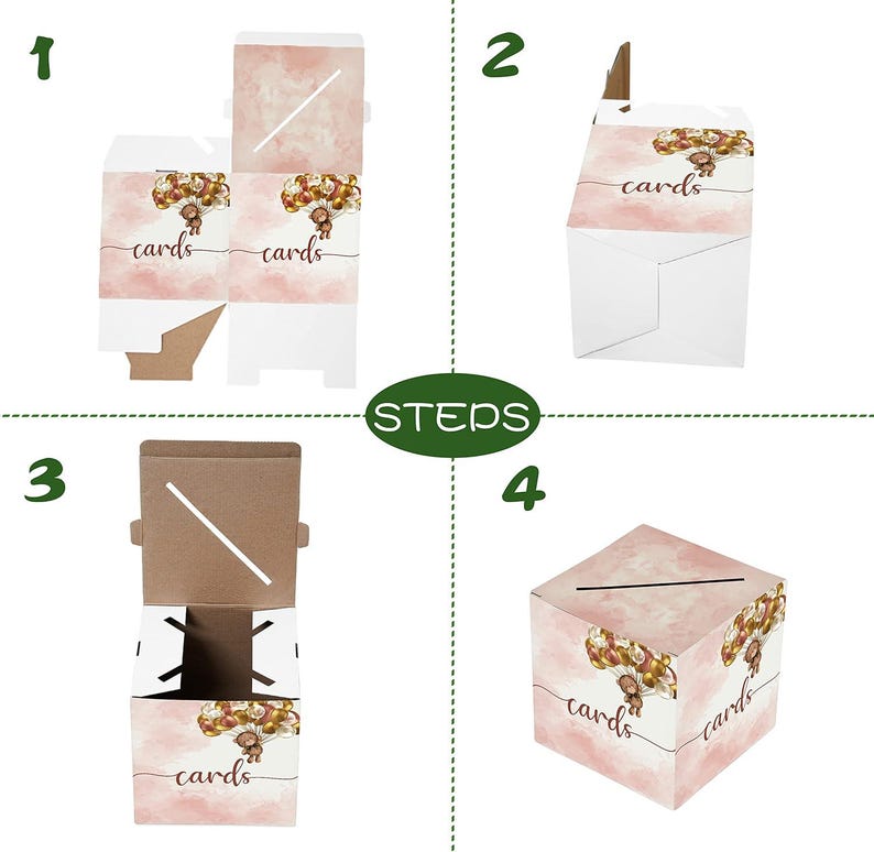Atercolor Collapsible Money Box or Gift Box for Baby & Bride Shower ...