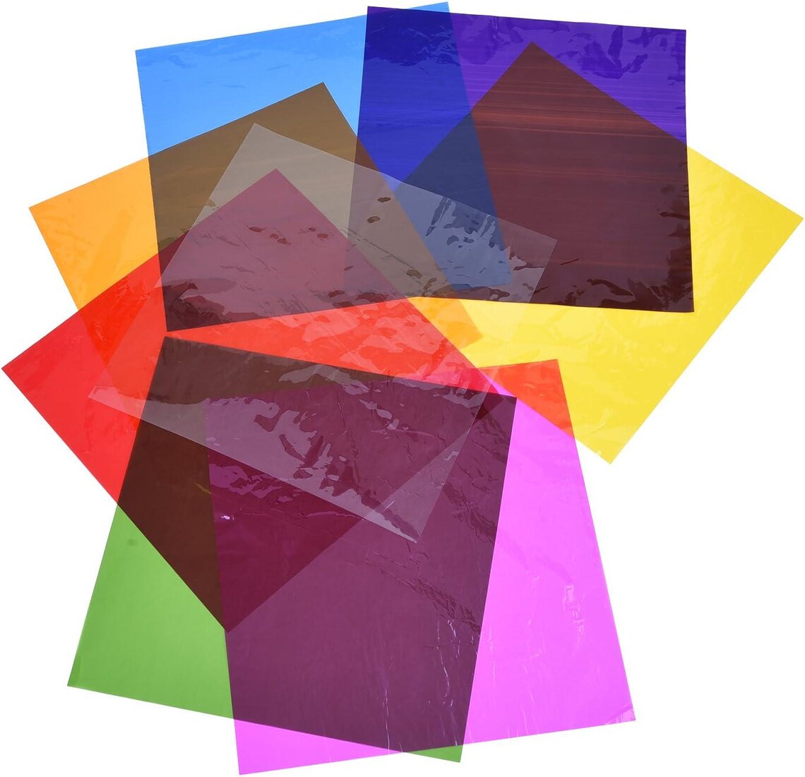 104 Pcs Colored Cellophane Sheets for Crafts, Cellophane Wrap Paper ...