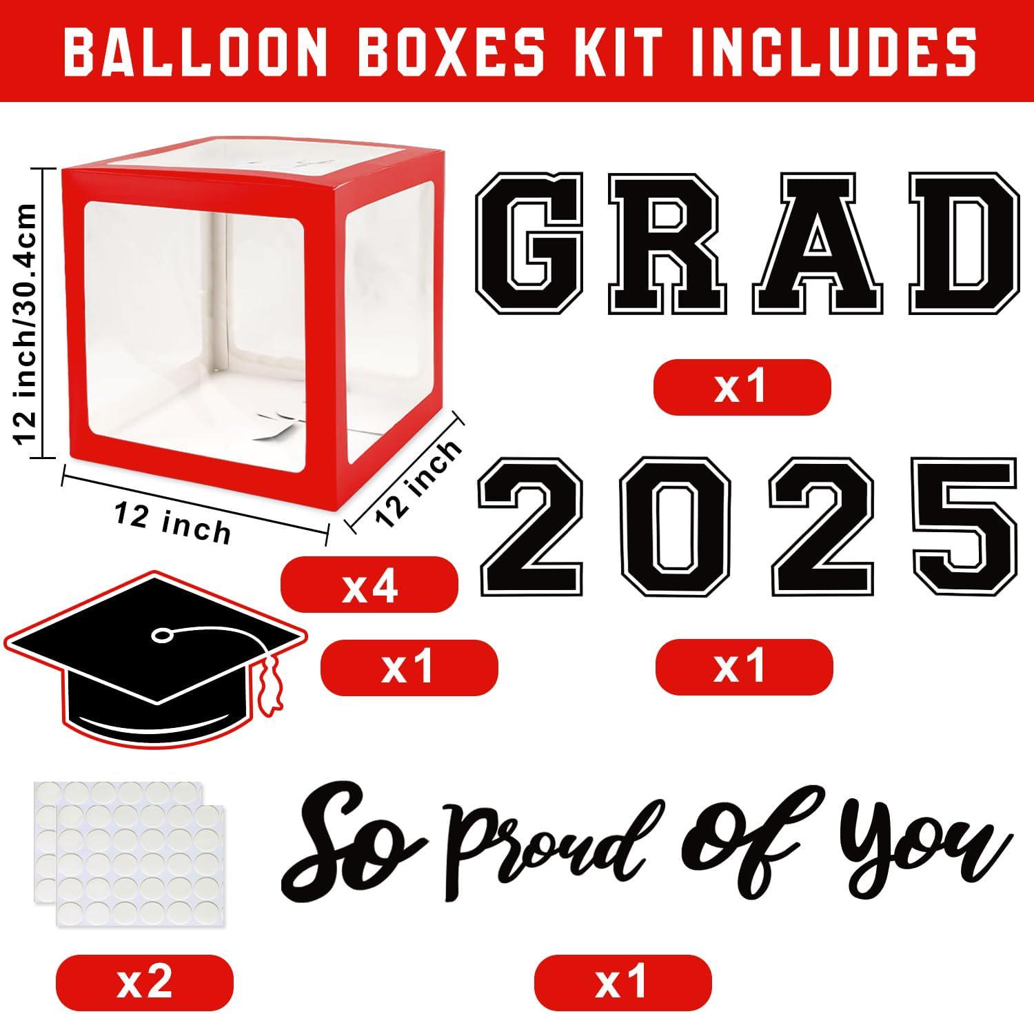 Graduation Decorations Class of 2025 - Red and Black Graduation ...