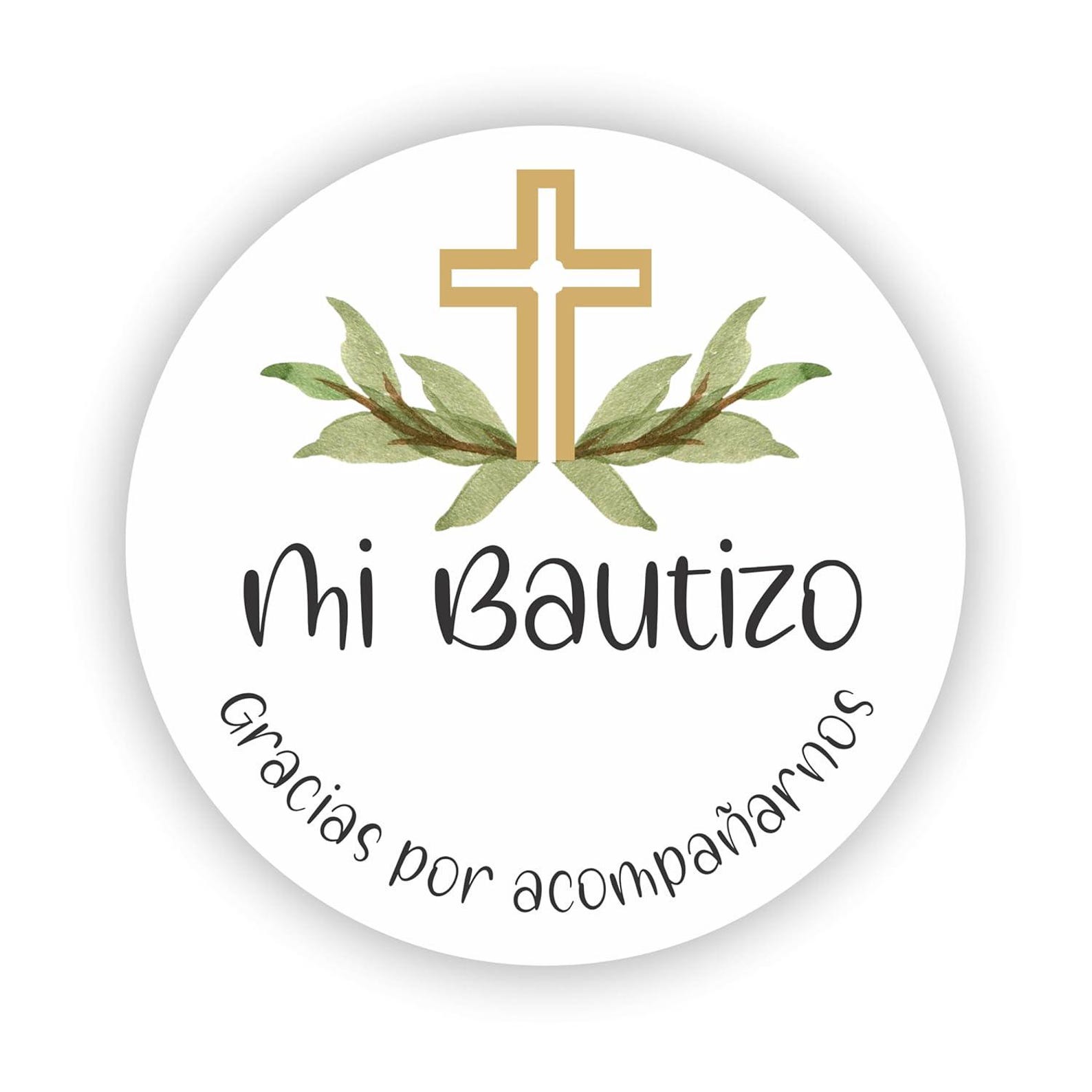 40pcs Mi Bautizo Decor-mi Bautizo Stickers Roll Thank You Label ...