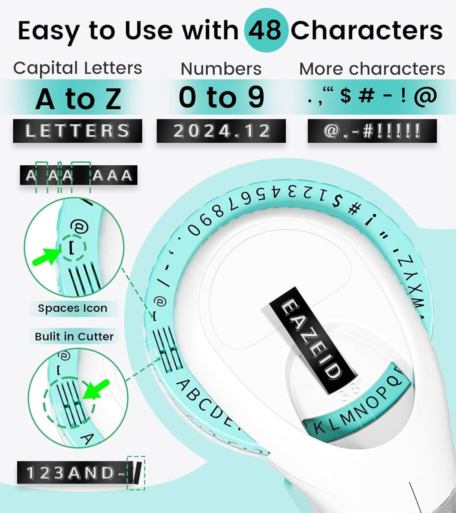 Embossing Label Maker Machine, Retro Embossed Label Maker, Portable ...
