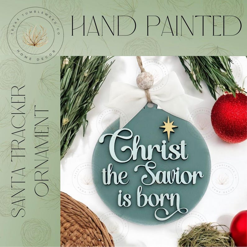 Christ the Savior is Born Ornament | Hand Painted | Ornament | Seasonal ...