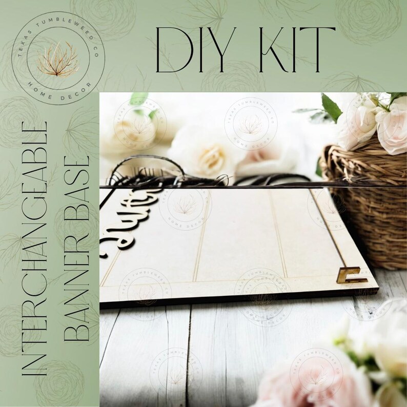 DIY | Welcome Banner Sign Holder for Interchangeable Mini Banners | DIY ...