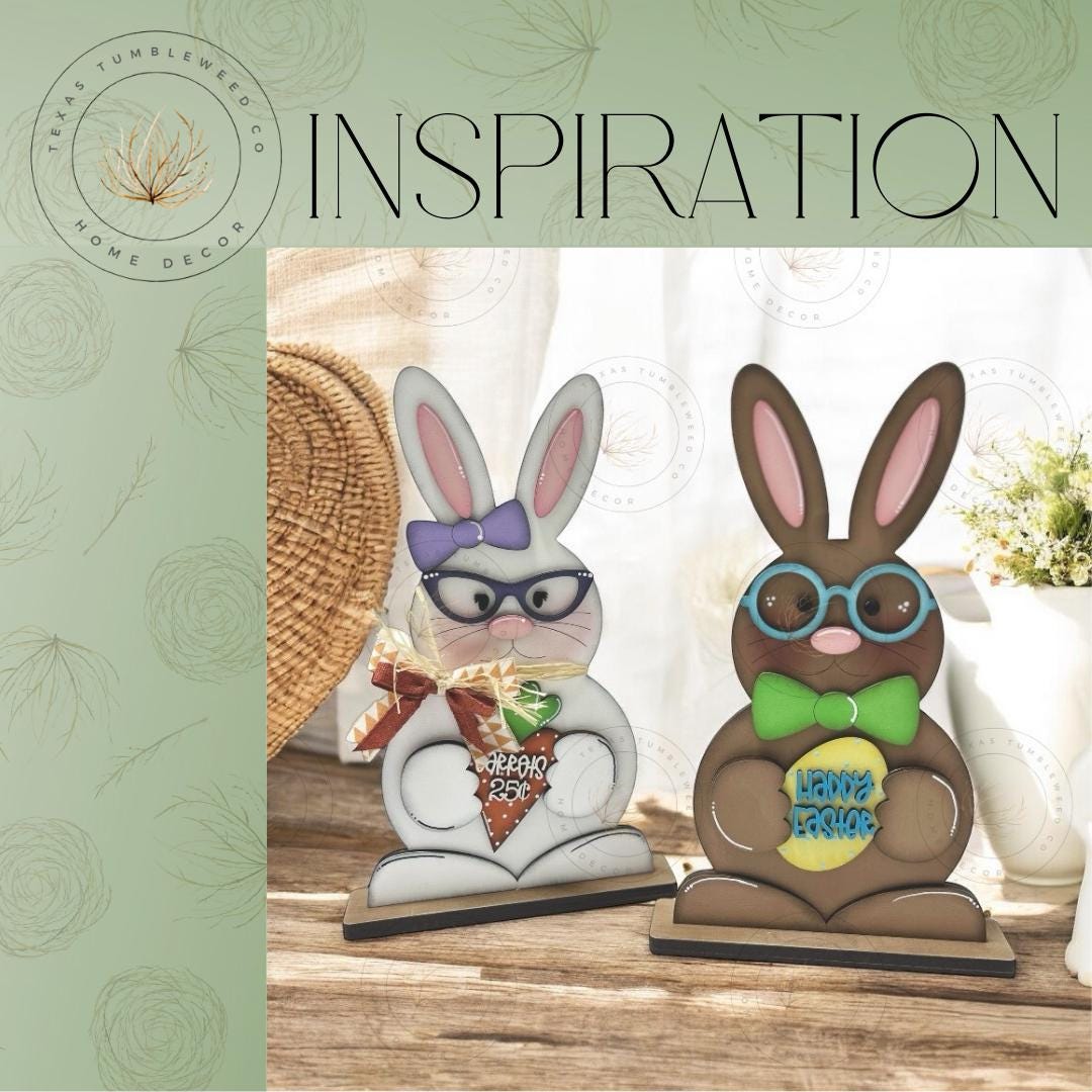 DIY | Standing Bunny Couple Shelf Sitters | DIY Easter Shelf Sitter ...