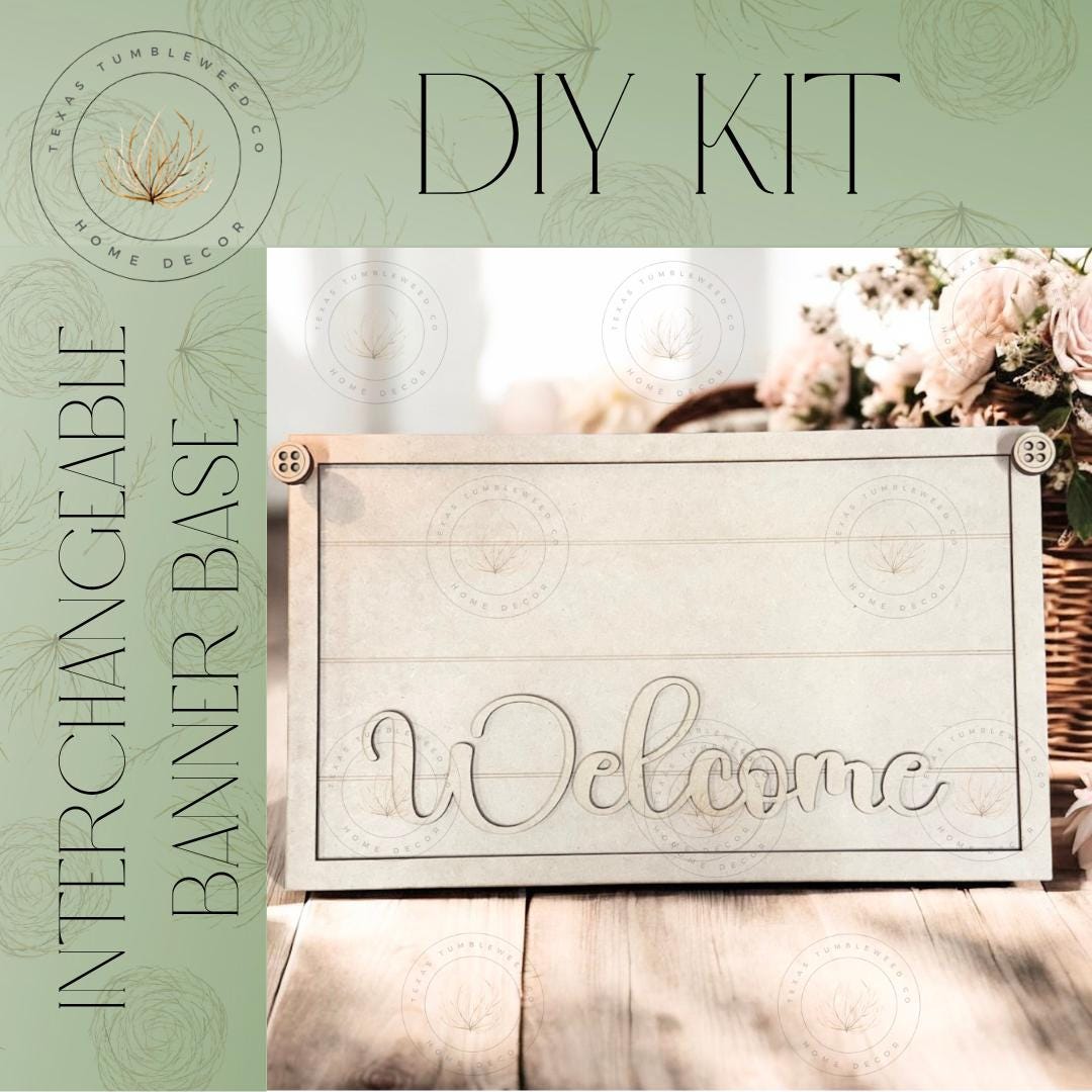 DIY | Welcome Banner Sign Holder for Interchangeable Mini Banners | DIY ...