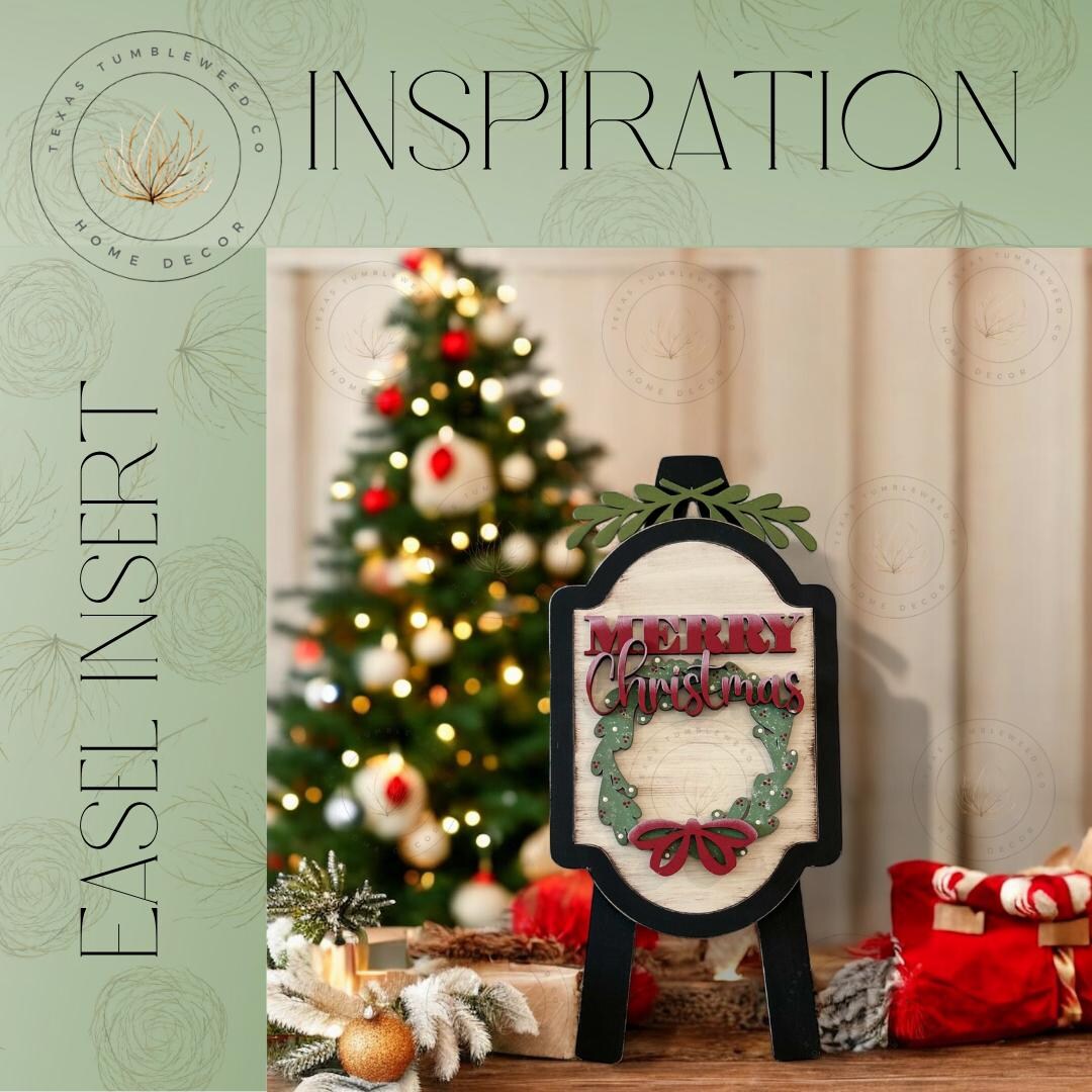 DIY | Add-on for Interchangeable Easel Base | Merry Christmas Sign ...