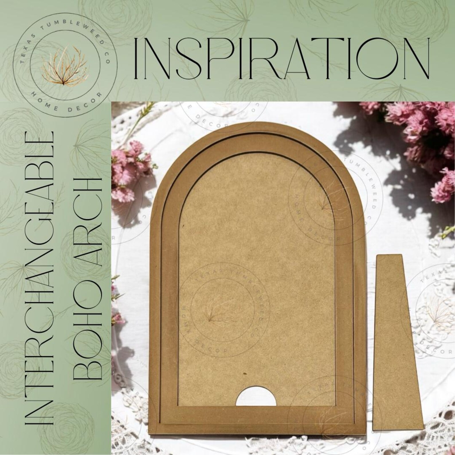 DIY | Interchangeable Large Double Framed Arched Boho Sign Frame | Wood ...