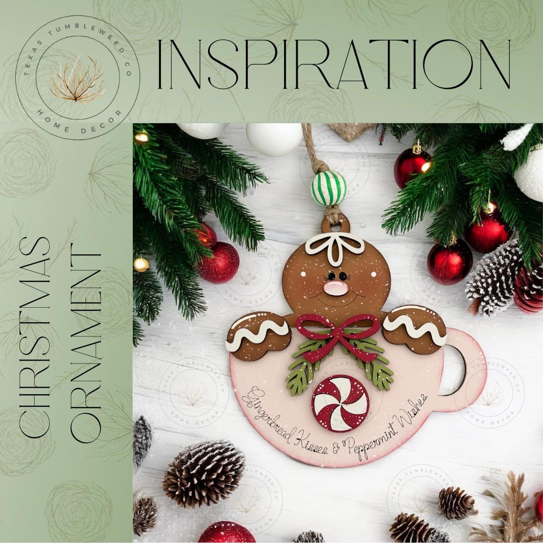 DIY | Gingerbread Kisses Teacup Ornament | DIY Christmas Ornament ...