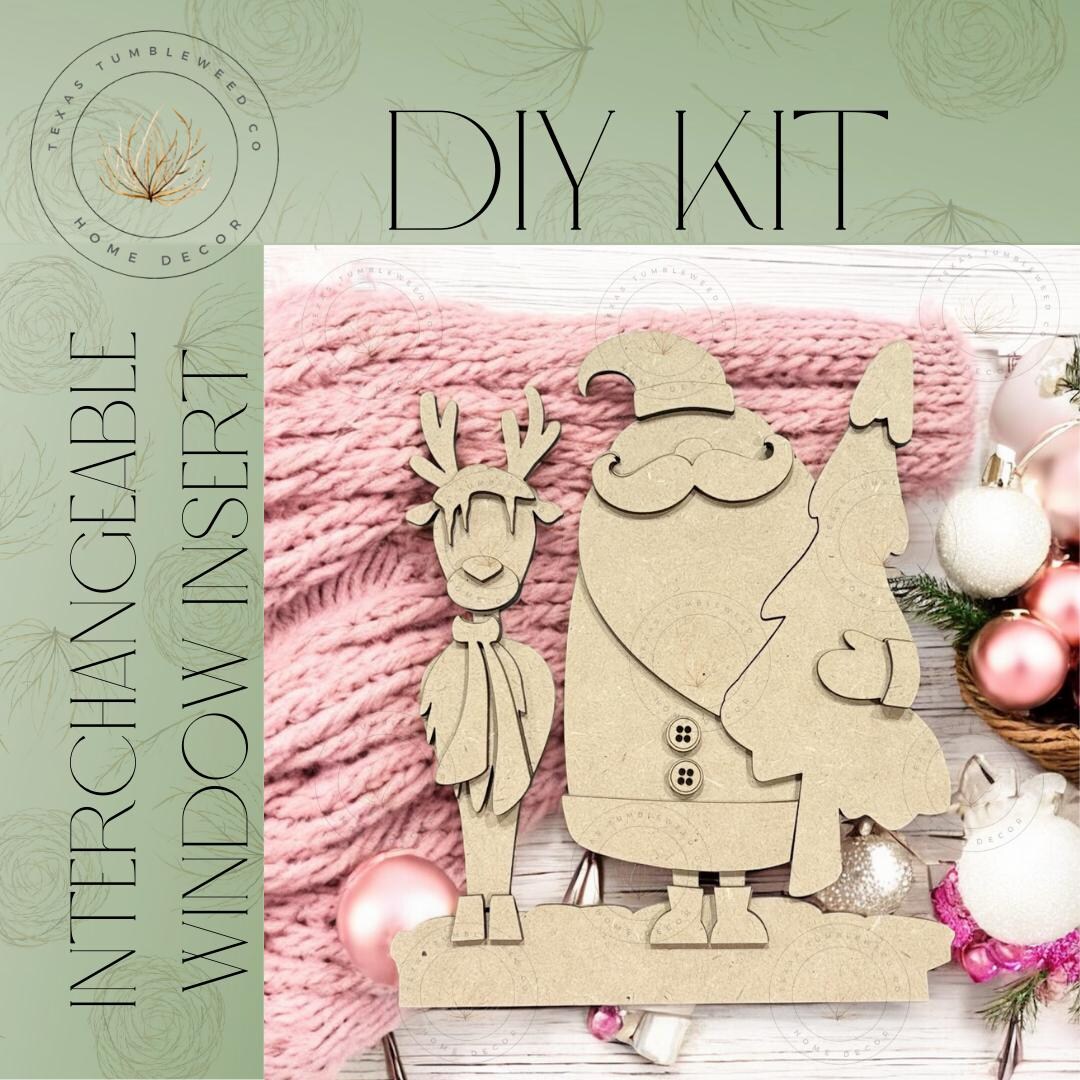 DIY | Insert for Interchangeable Window | Santas Reindeer Insert ...