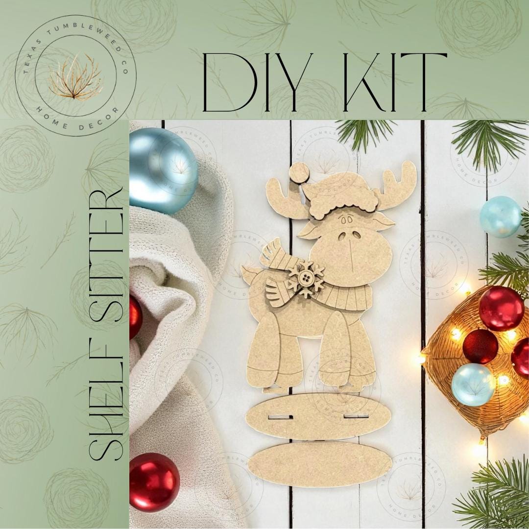 DIY | Christmas Moose Shelf Sitter | Moose | Seasonal Decor | Home ...