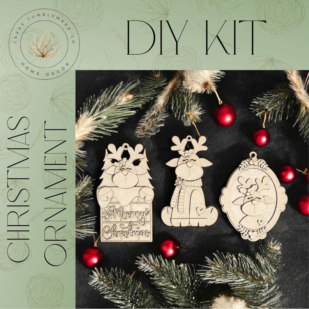 DIY | Reindeer Christmas Ornament Bundle | DIY Christmas Ornament ...