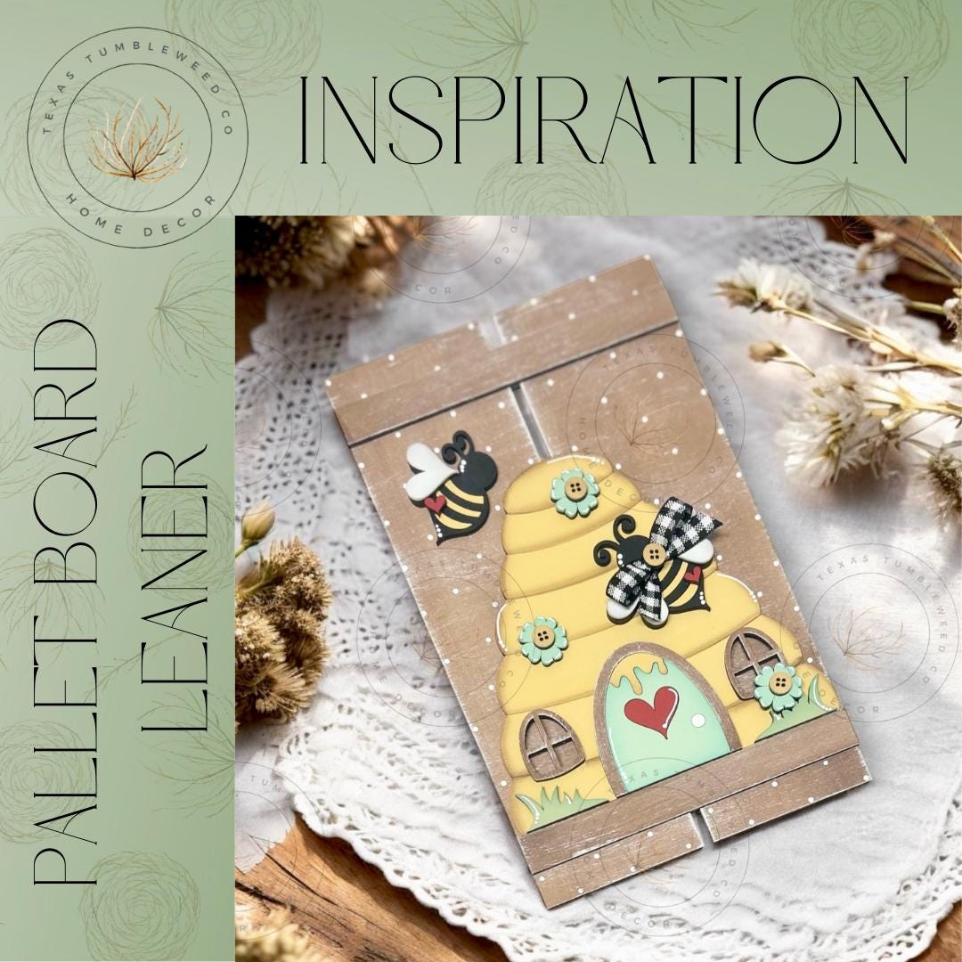 DIY Beehive Pallet Table Top Leaning Sign | Beehive Leaner | DIY Spring ...