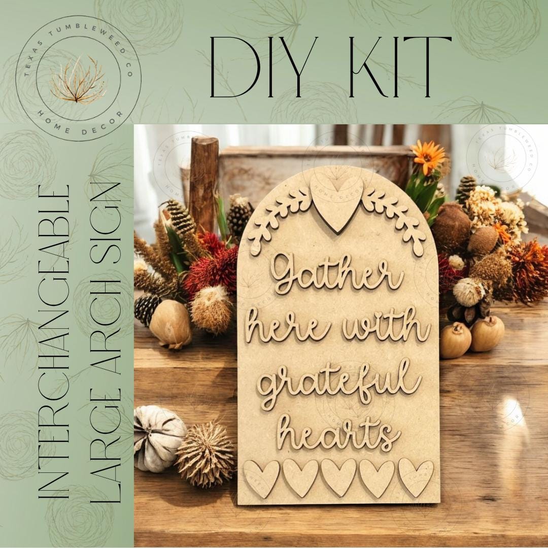 DIY | Interchangeable Large Arched Boho Sign Insert | Gather With ...