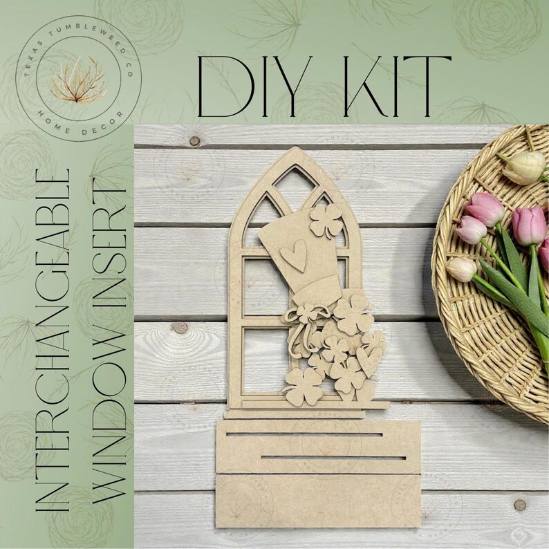 DIY | Insert for Interchangeable Window | Shamrock Hat Insert ...