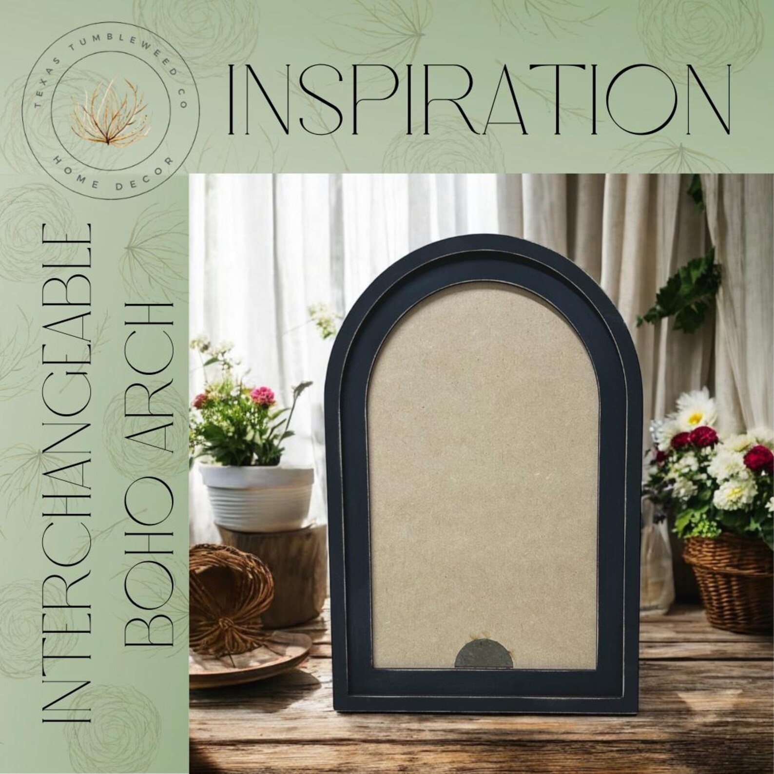 DIY | Interchangeable Large Double Framed Arched Boho Sign Frame | Wood ...