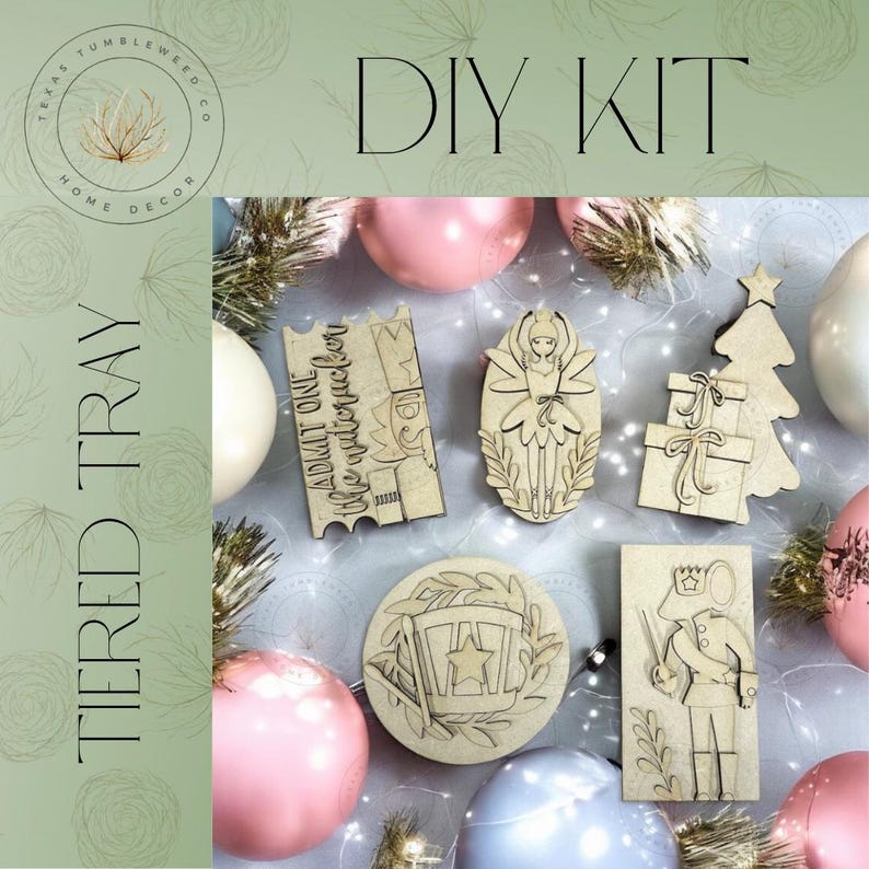 DIY | Nutcracker Tray Set | Nutcracker Mantel Decor | Winter ...