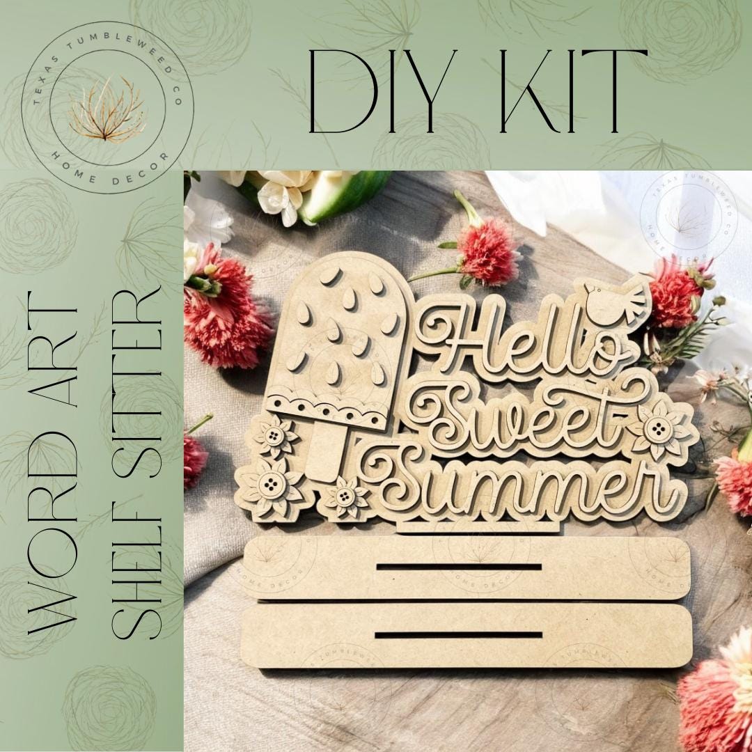 DIY | Vintage Watermelon Word Art Shelf Sitter | Hello Sweet Summertime ...
