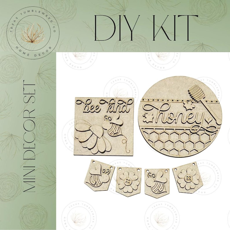 DIY | Mini Honey Bees Tiered Tray Set | Honey Bees Set | DIY Spring ...